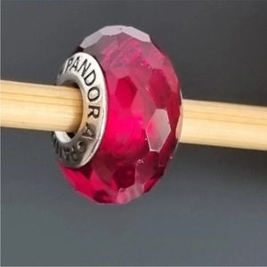 Pandora | Jewelry | Pandora Pair Of Fascinating Ruby Red Muranos | Poshmark